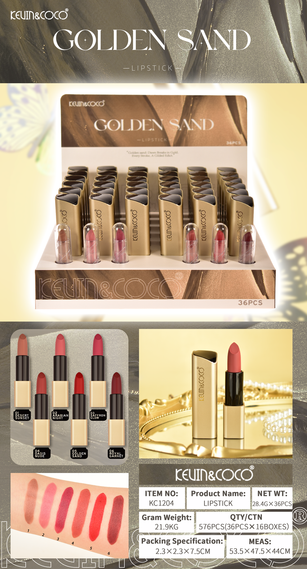 Labial en Barra Matte KEVIN&COCO REF:KC1204 – LC beauty